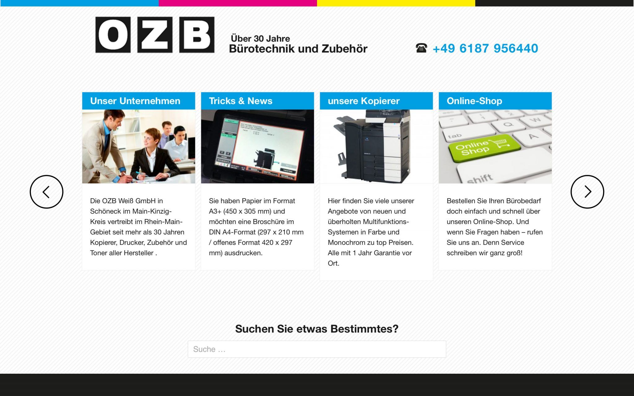 Lecking Werbeagentur – Projekte – Webseite OZB Weiß